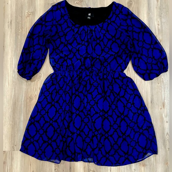 Iz Byer | Dresses | Euc Iz Byer Large Royal Blue Black Dress | Poshmark